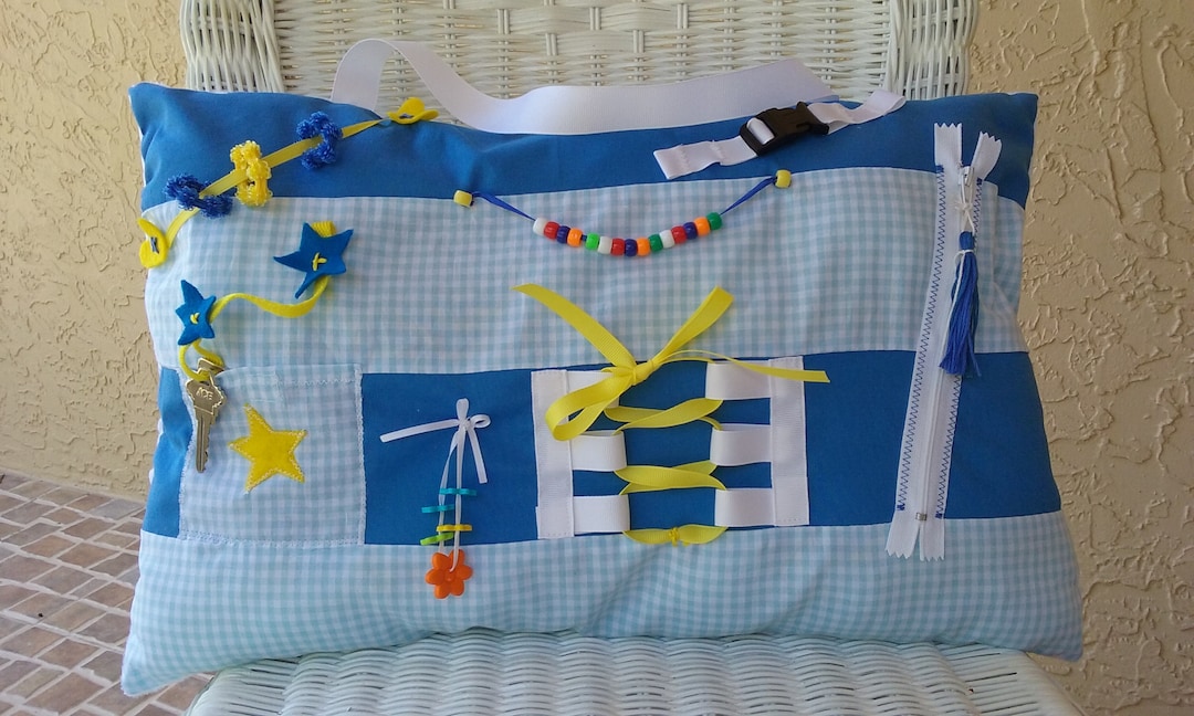 Fidget Pillow, Activity Pillow, Special Needs, Alzheimer Therapy ...