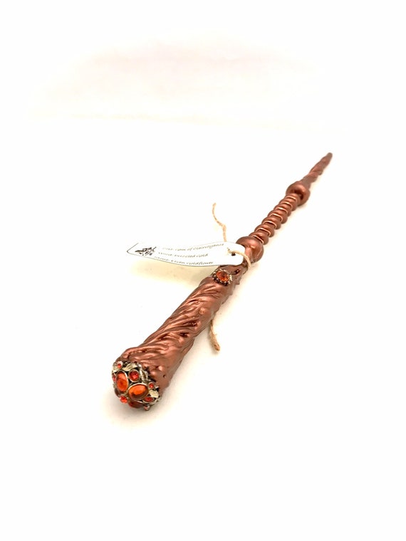 Magic Wand Amber Crystal witch wand wiccan wand wizard | Etsy