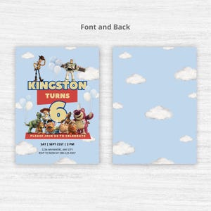 Editable Toy Story Birthday Invitation Digital Download, Easy to Edit ...