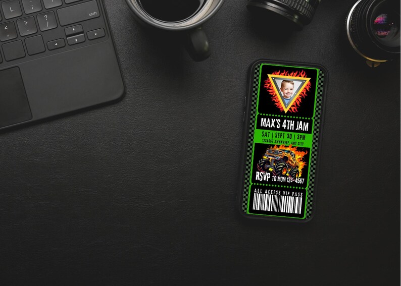 Editable Monster Jam Birthday Invitation Digital Download, Easy to Edit ...