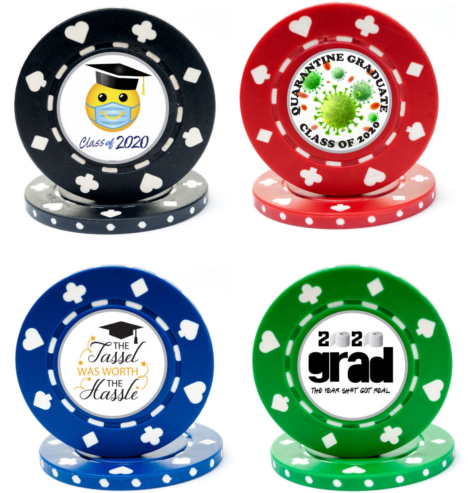 50 Custom Graduation Poker Chips - Etsy