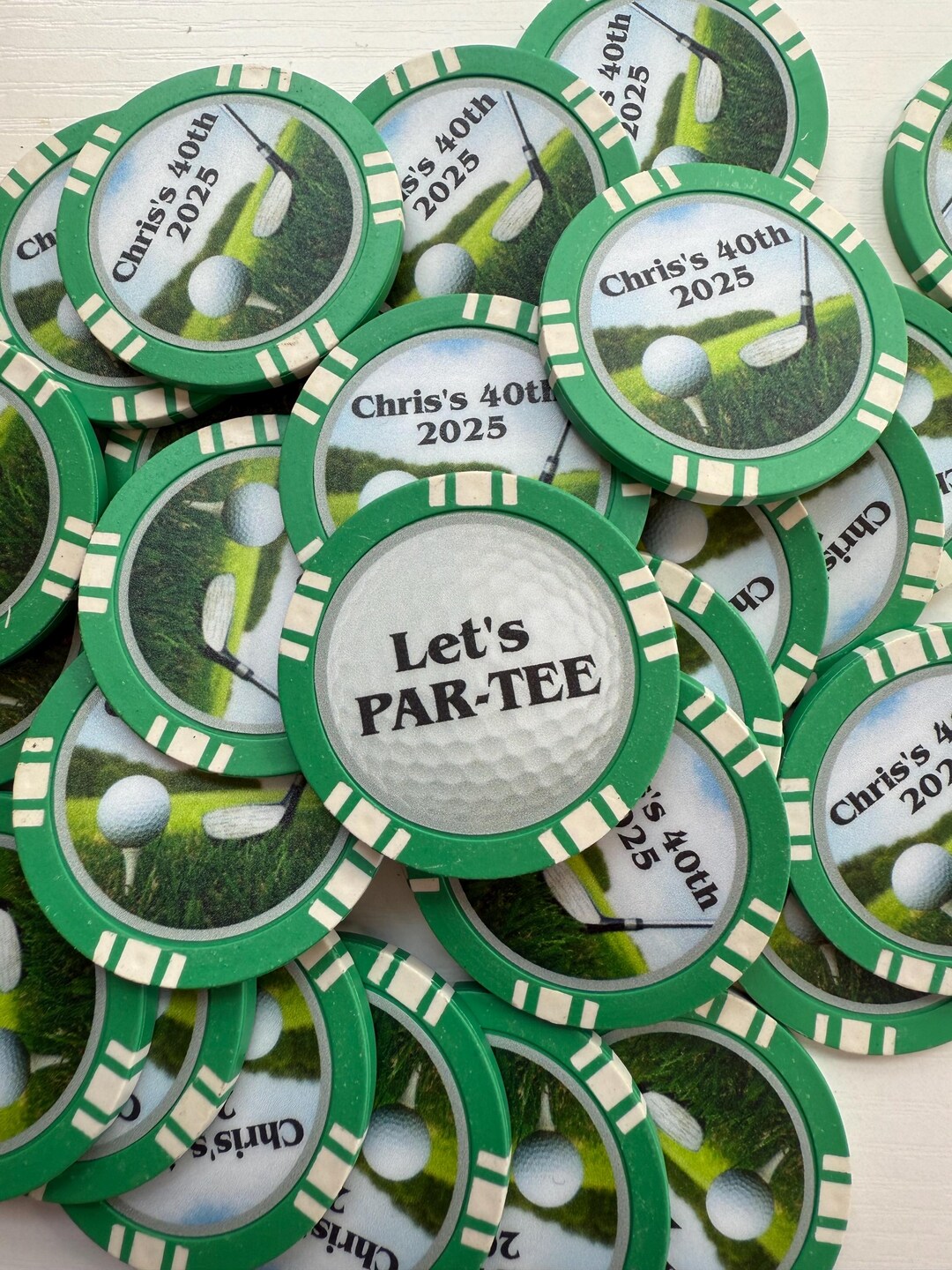 100 Custom Golf Ball Markers With Carrying Tube, Golf Ball Markers ...