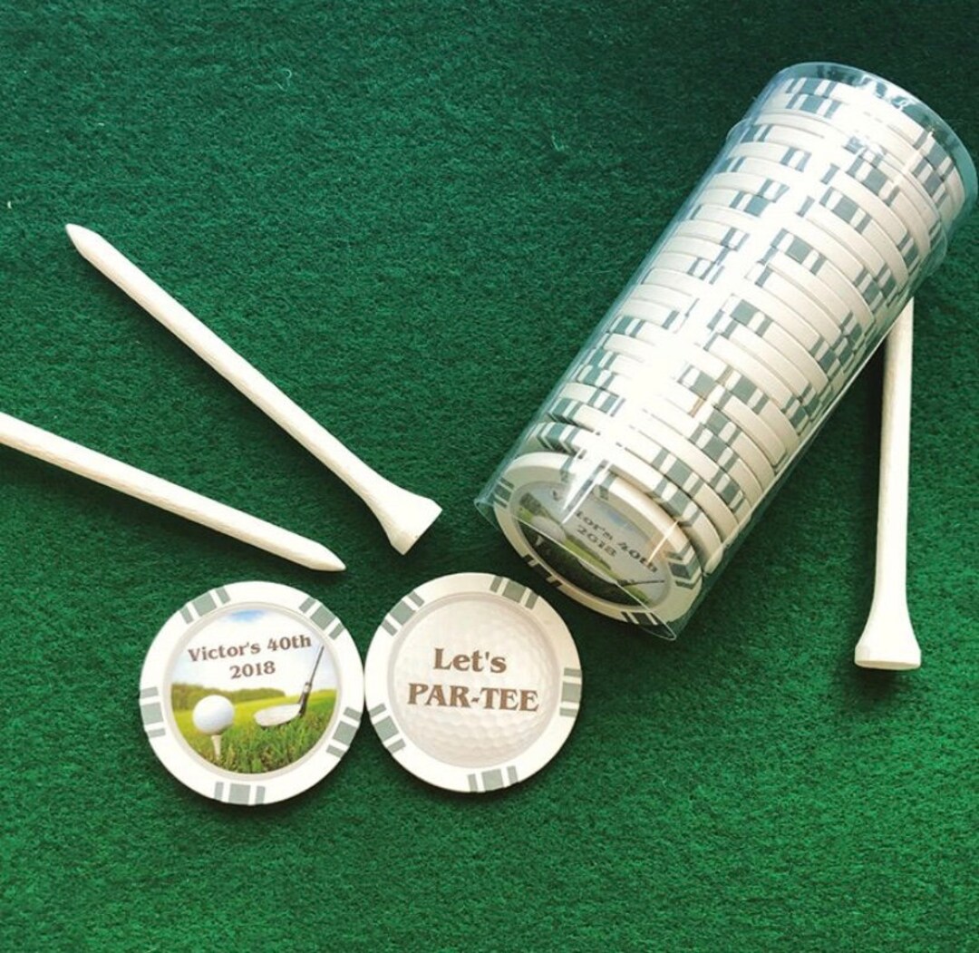 100 Custom Golf Ball Markers With Carrying Tube, Golf Ball Markers ...