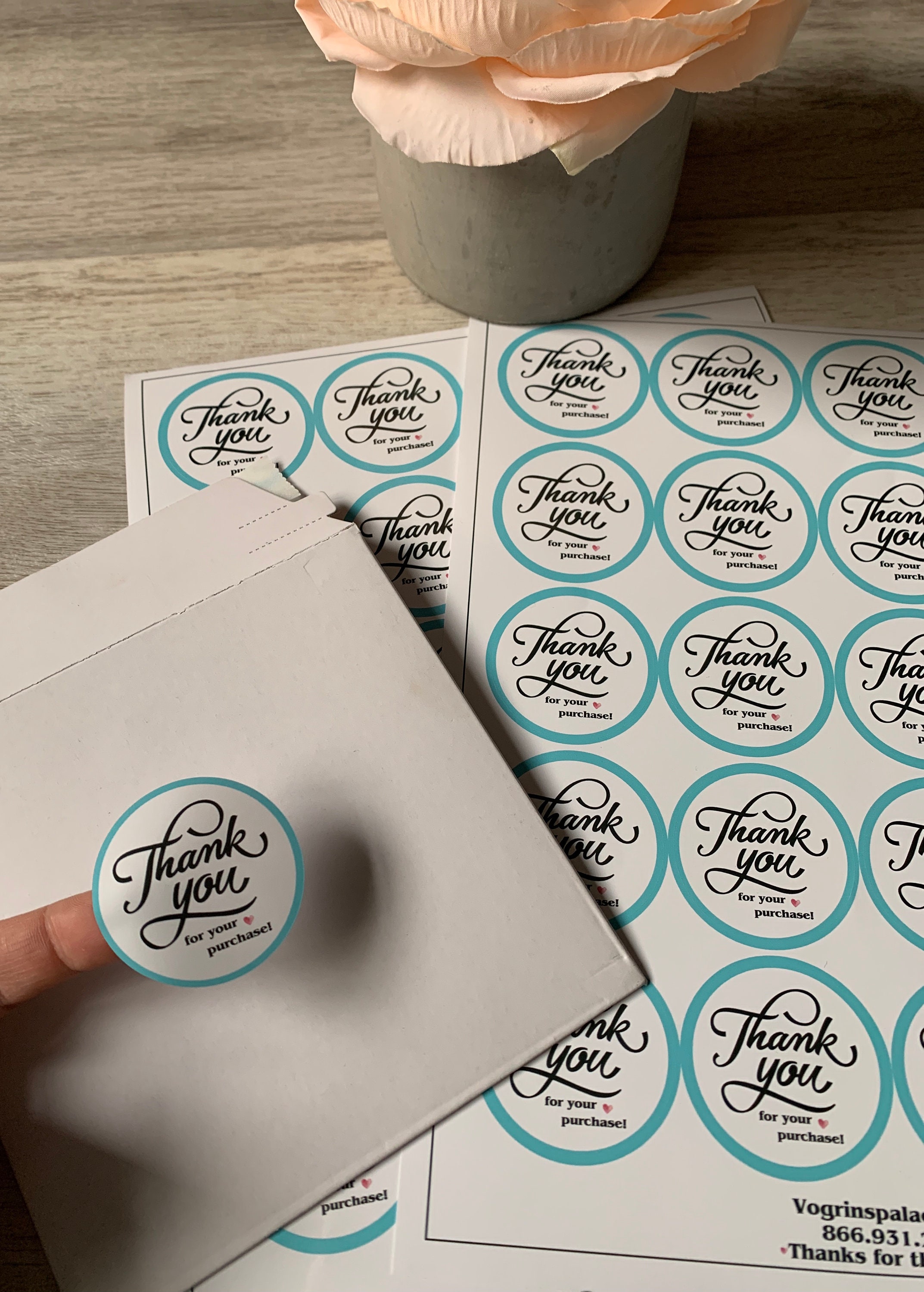 Thank You for Your Purchase Stickers | Thank You Labels | Small ...