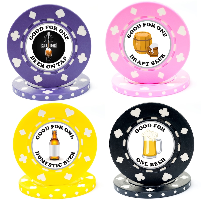 100 Custom Drink Chips, Drink Token, Free Drink, Drink Chips, Poker ...