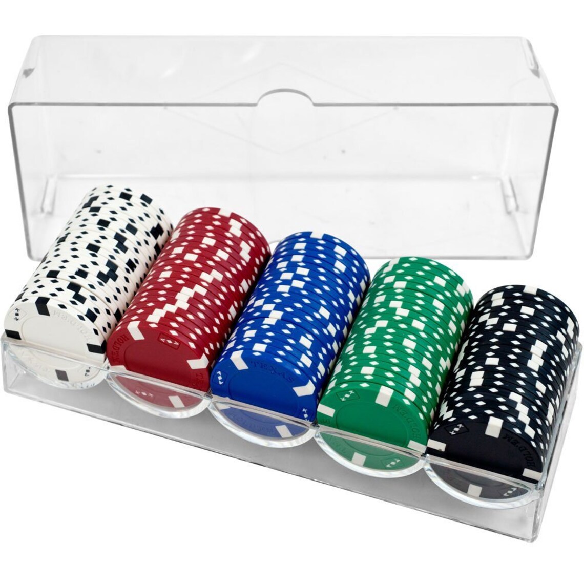 Acrylic Chip Tray With Lid for 100 Chips, Poker Chip Tray, Poker Chip ...