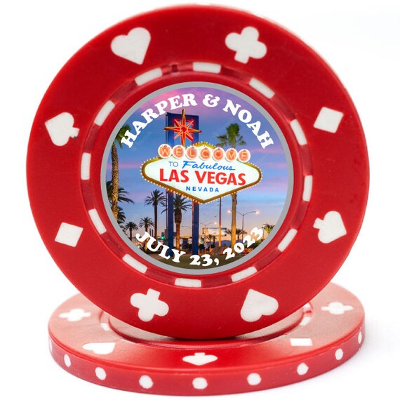 Poker Chips Personalized Wedding Favors