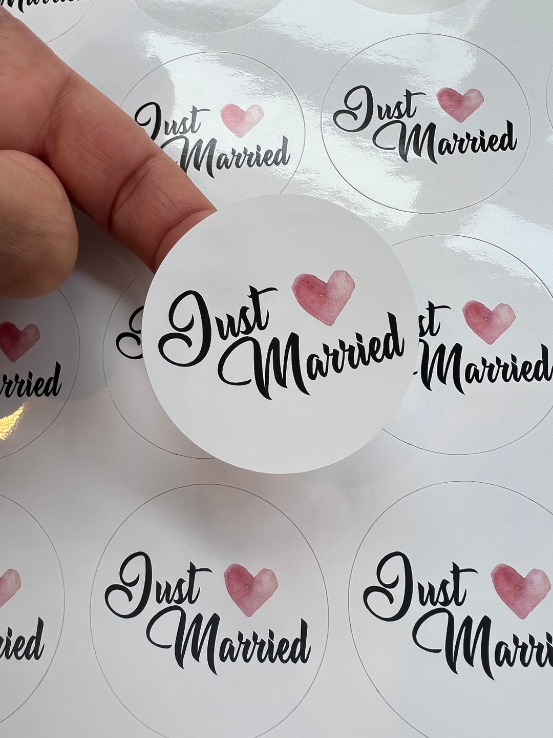 Just Married Wedding Labels, Wedding Favor Stickers, Wedding Stickers ...