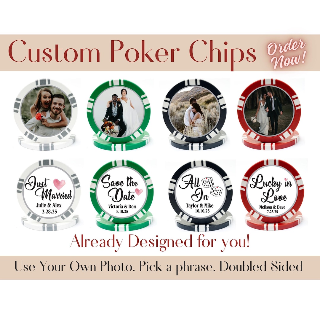 Custom Poker Chips, Personalized Wedding Poker Chips,poker Chip Favors ...