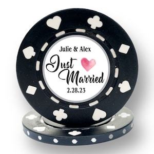 25 Magnetic Custom Suited Wedding Poker Chip Favors,married in Las ...