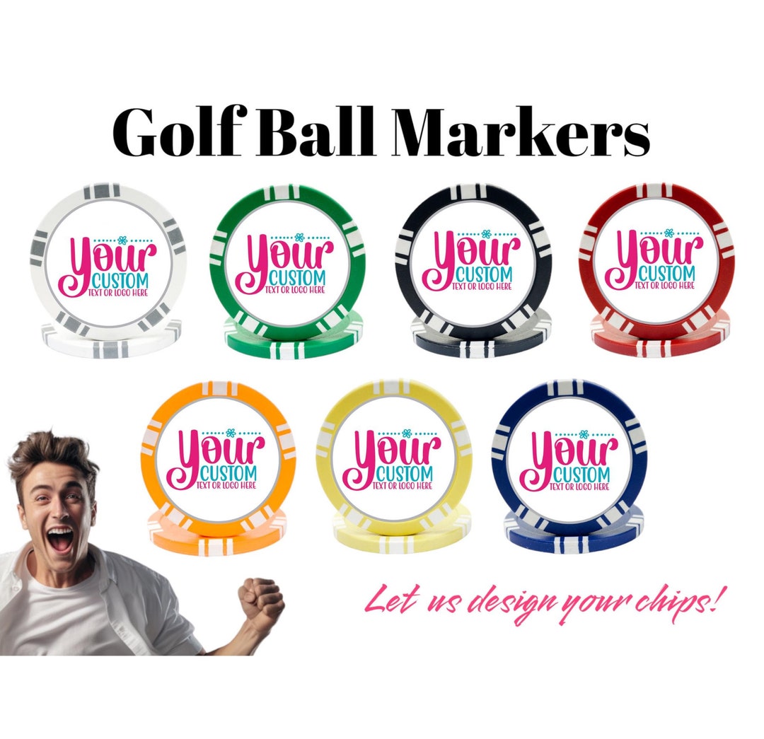 Custom Golf Ball Markers With Tube, Personalized Poker Chip Golf ...