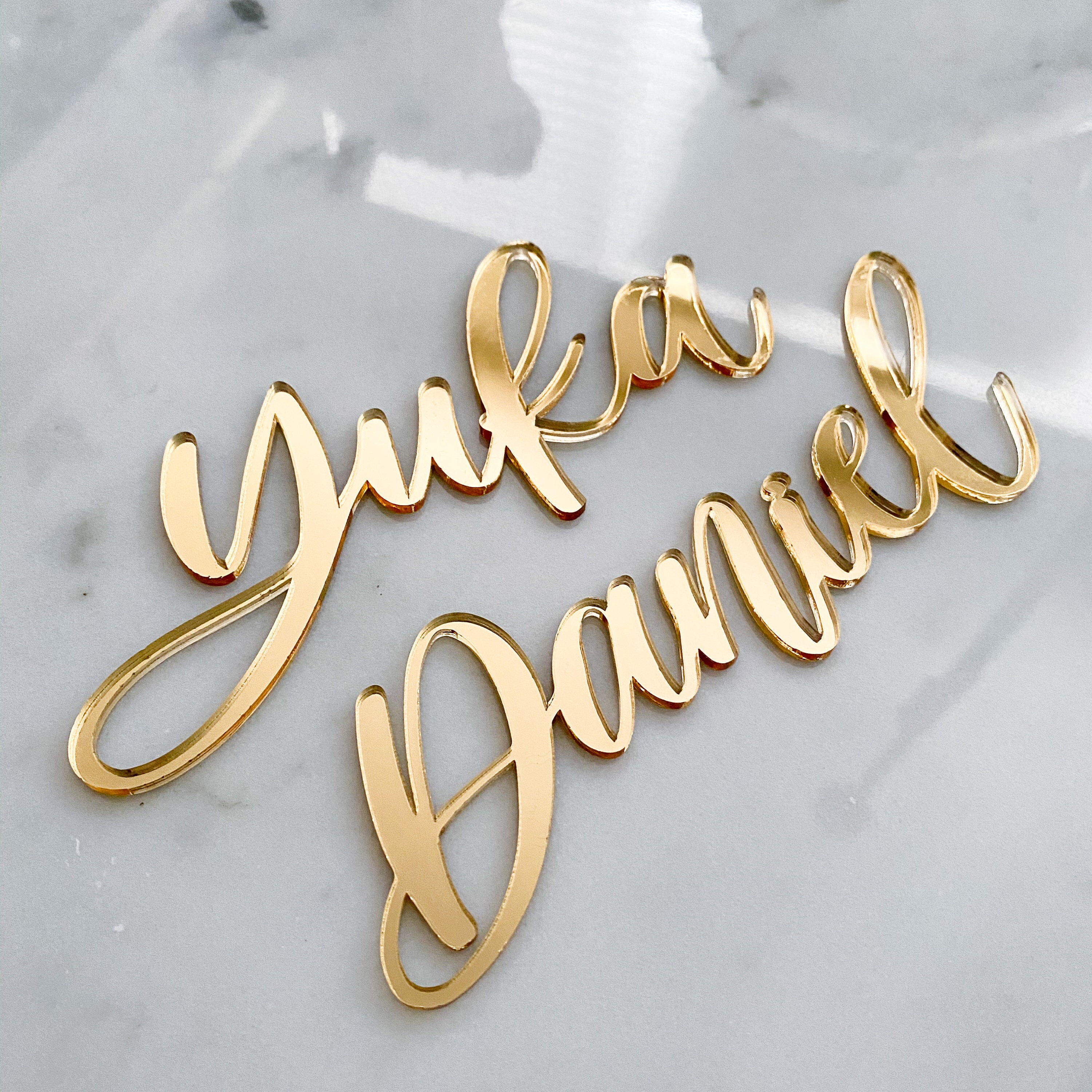 Laser Cut Custom Calligraphy Acrylic Name Cut Outs, Placecards ...