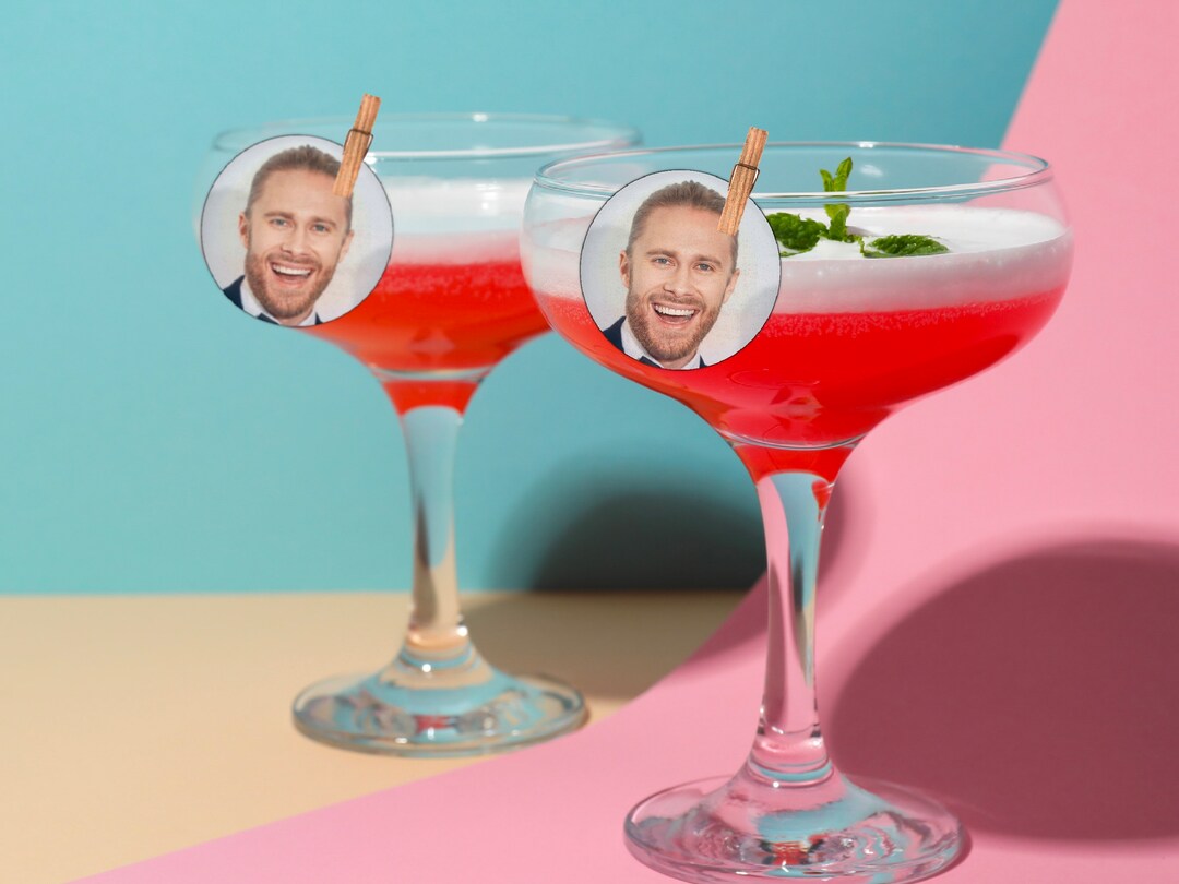 Personalised Edible Photo Cocktail Toppers: Custom Wafer Sheet Party ...