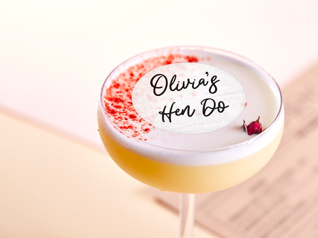Personalized Edible Cocktail Toppers for Hen Parties, Stag Dos ...