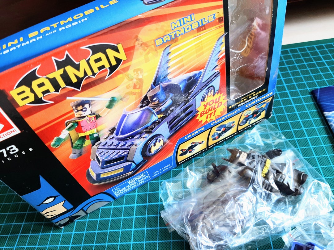Minimates C3 Construction Building Block Set Mini Batmobile Vehicle ...