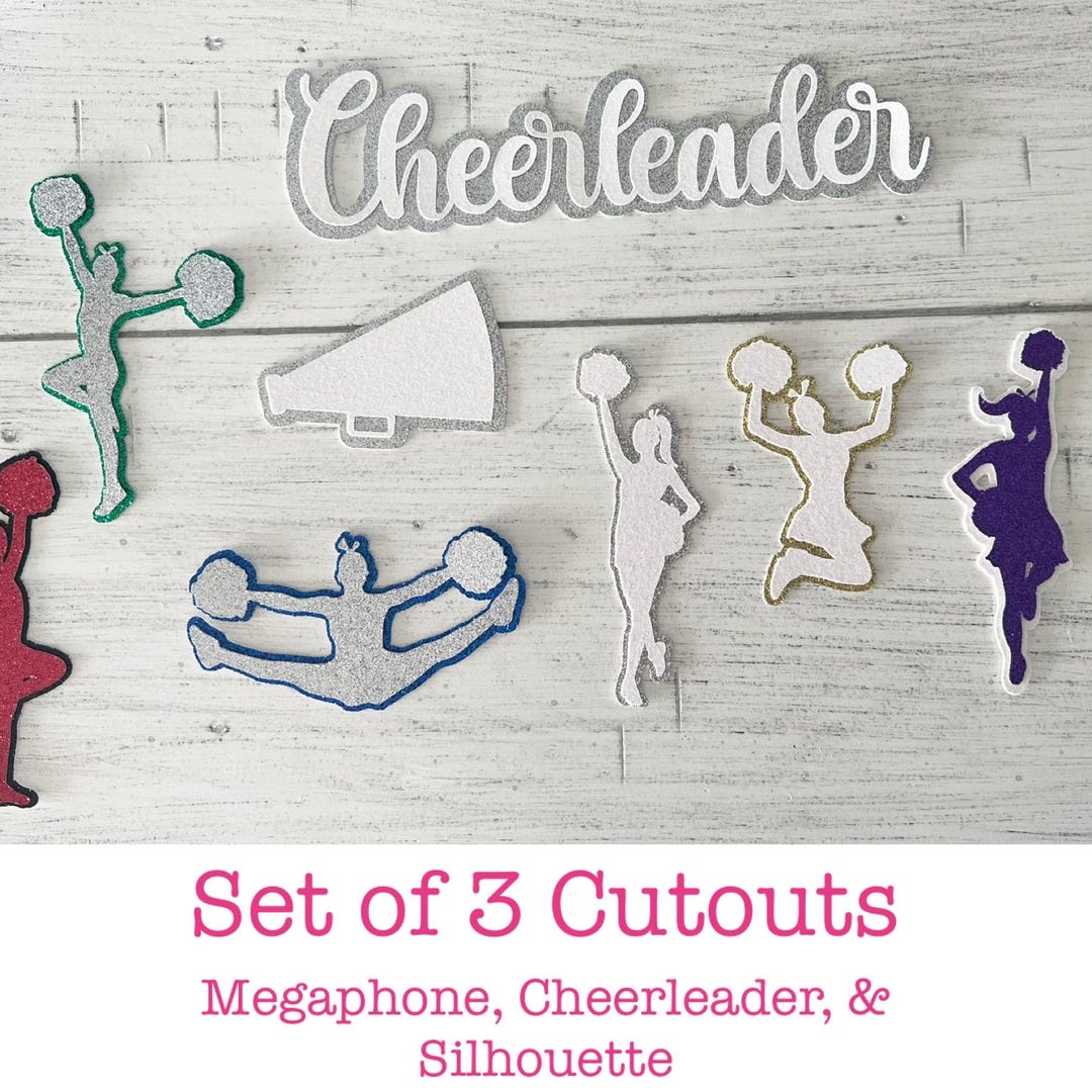Cheerleader Custom Cutout for Homecoming Mum, Senior Mum, Homecoming ...