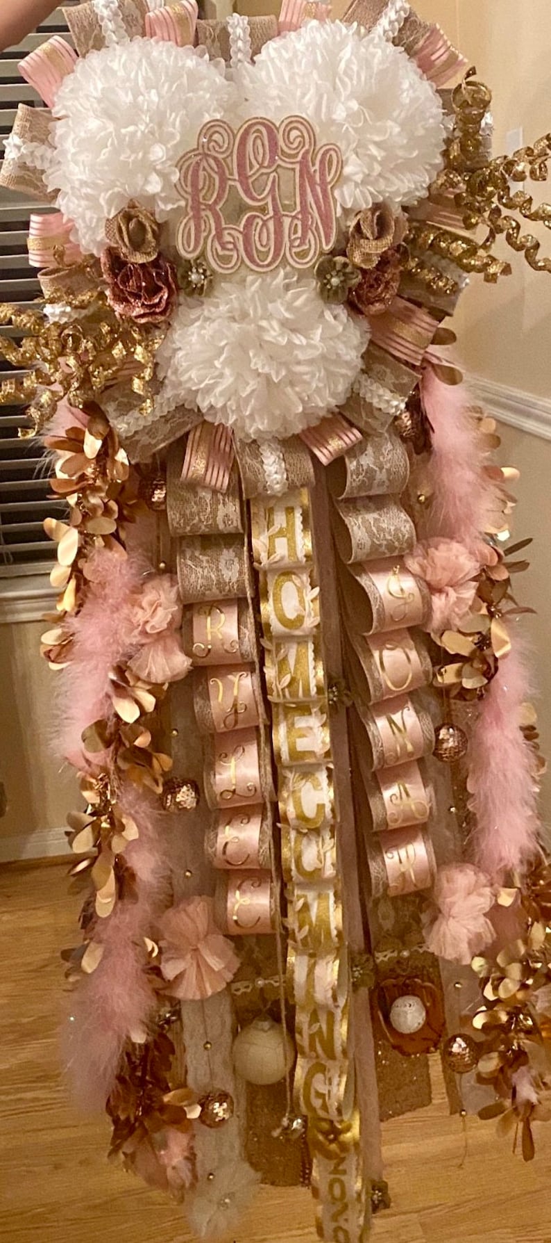 Homecoming Name Homecoming Supplies Monogram Mum Name Mum - Etsy