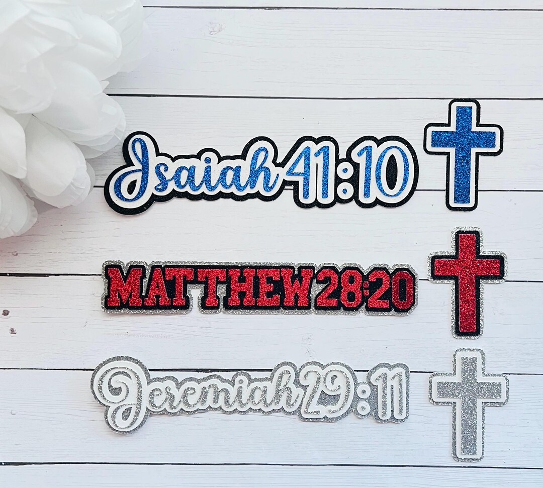 Cross and Bible Verse Cutout for Homecoming Mum, Christian Cutout for ...