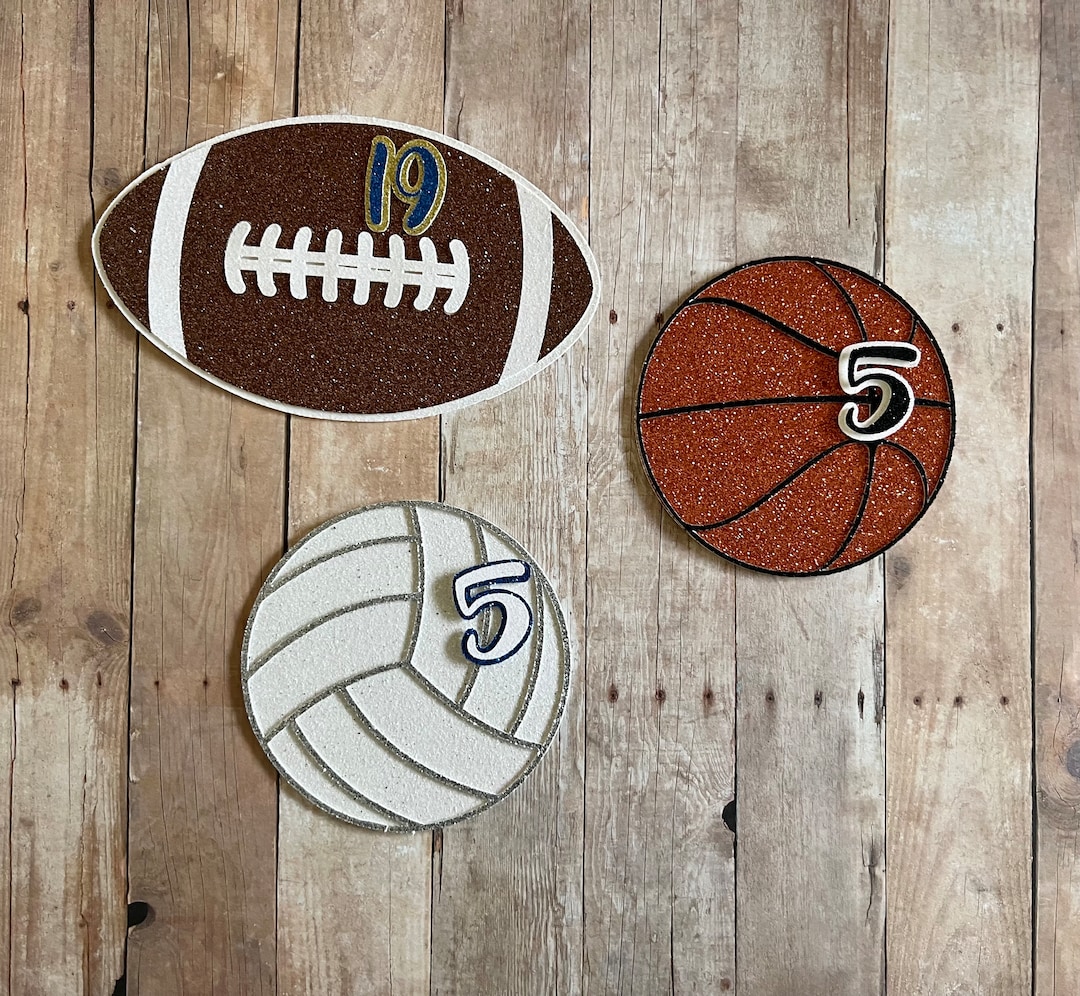 Sport Ball Cutout for Homecoming Mum, Volleyball Cutout, Basketball ...