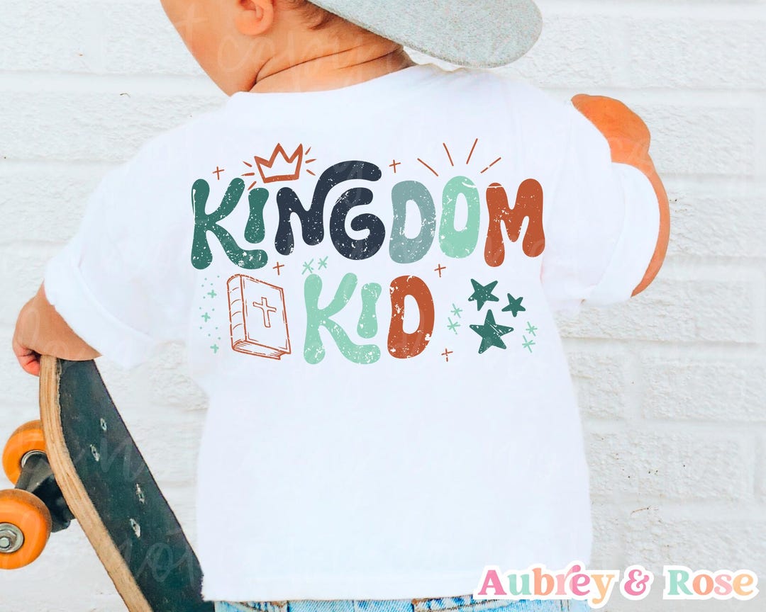 Kingdom Kid Christian Kid PNG SVG Sublimation Cut File Little Boy Retro ...