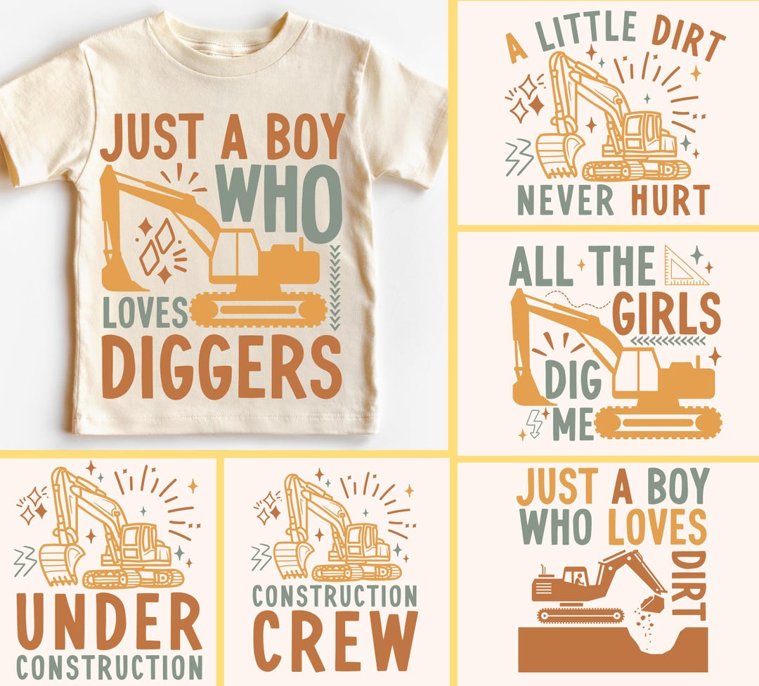 Construction SVG Bundle, Boy Png, Construction Png, Digger Png ...