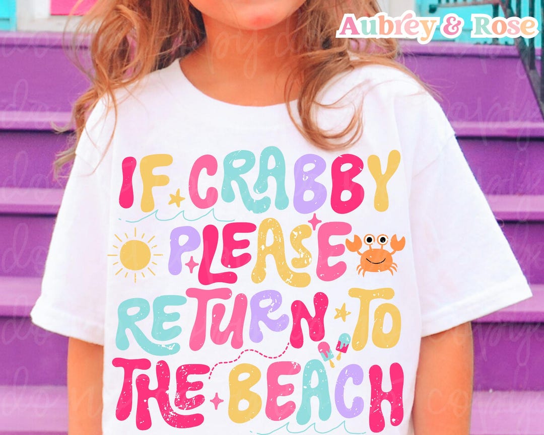 If Crabby Return to the Beach Digital PNG Sublimation SVG Cut File ...