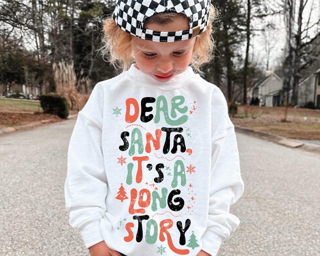 Dear Santa Christmas PNG SVG Sublimation Cricut Cut File Little Kid Boy ...