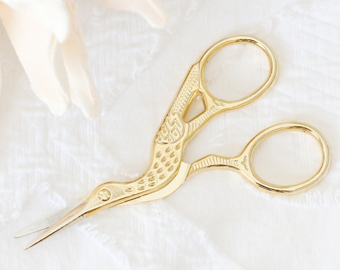 Bird Scissors. Embroidery Shears. Gold Stork Scissors. Crane/heron ...