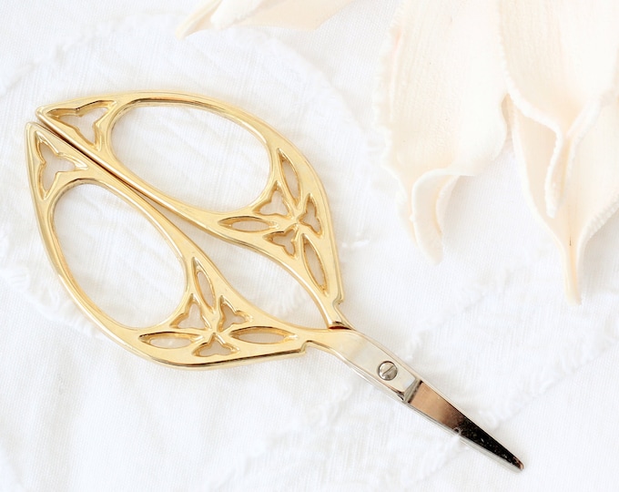 Gold Sewing Scissors. Fancy Embroidery Shears. Tiny/small Travel ...