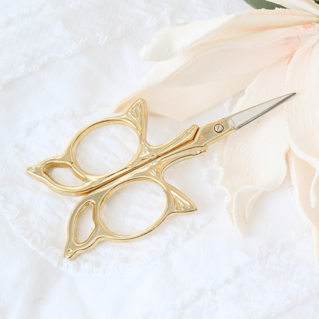 Gold Butterfly Embroidery Scissors: Sewing Thread Snips - Etsy