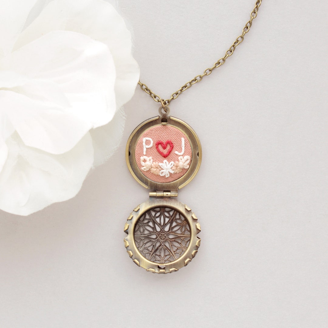 Initial Locket Necklace, Custom Gift for Girlfriend, Teen Promise ...