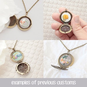 Personalized Locket. Custom Message. Quote/monogram Necklace. Heirloom ...