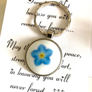 Forget Me Not Gift - Keyring Remembrance Gift - PERSONALISED - Etsy UK