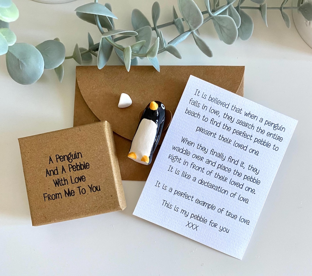 Penguin & Pebble Gift, Proposal Gift - Handmade With Our Own Wording ...