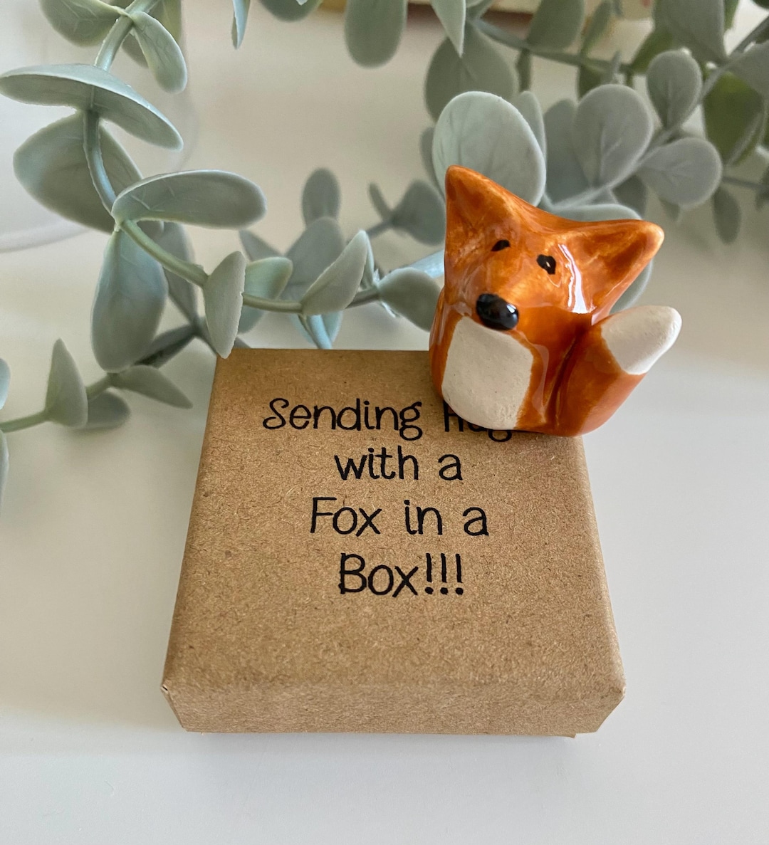 Fox Gift Hug - Ceramic Handmade - Etsy