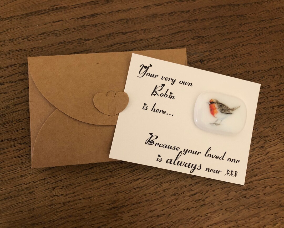 When Robins Appear Remembrance Memorial Robin Gift Message Card Support ...