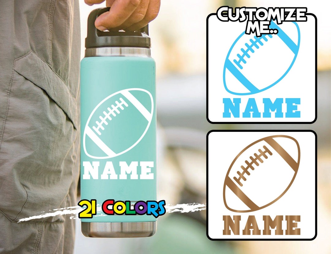Football and Name Decal Gift | Sticker - Etsy