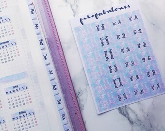 Months of Year Tabs - Etsy