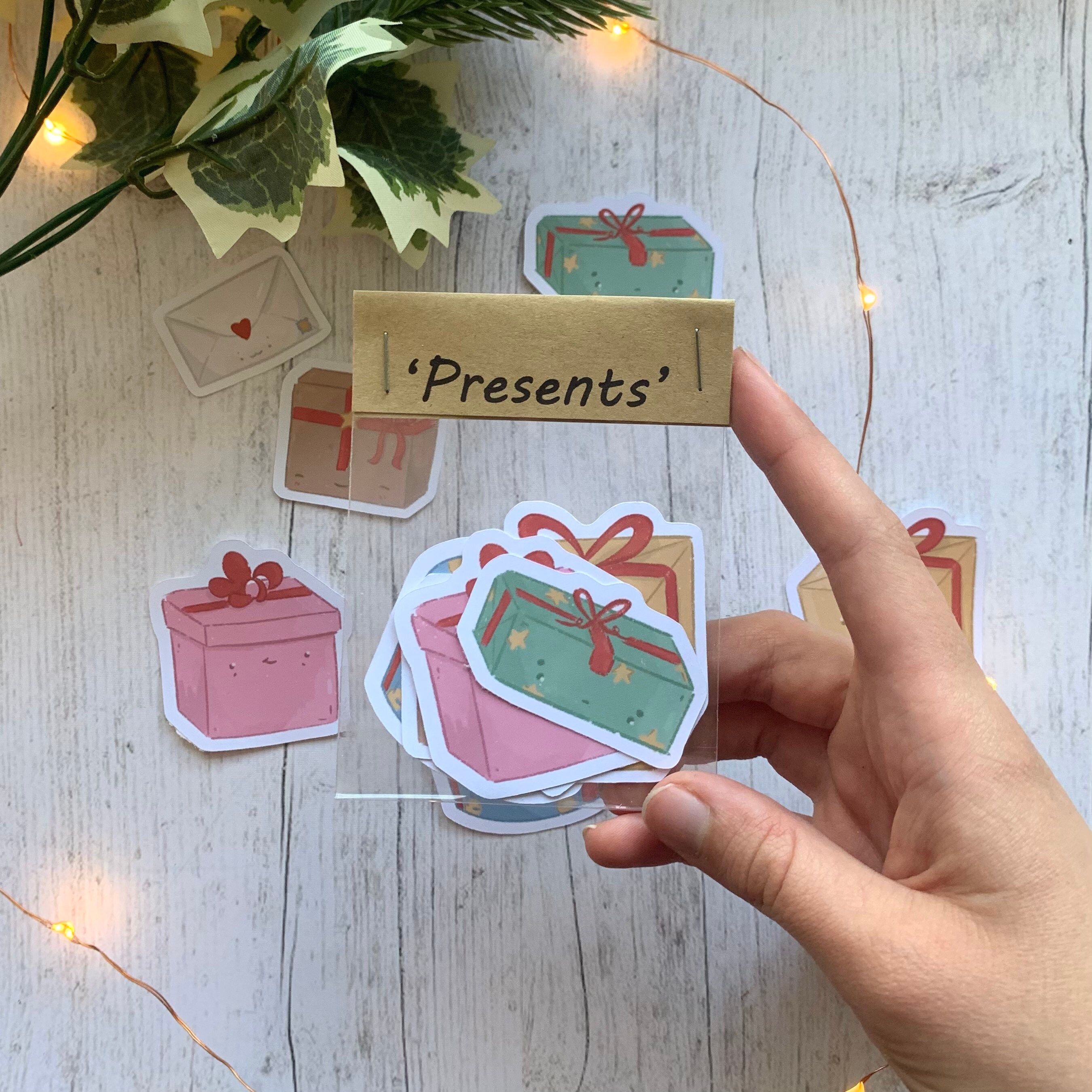 Present Sticker Pack Sticker Set Gift Planner Stickers | Etsy