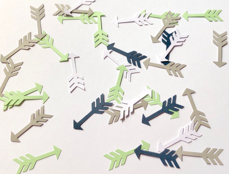 Arrow Confetti navy Grey Mint Green and White | Etsy