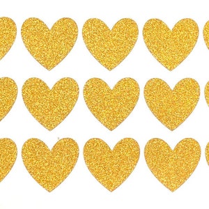 Gold or Silver Glitter Heart Stickers, Envelope Seals, Embellishments ...