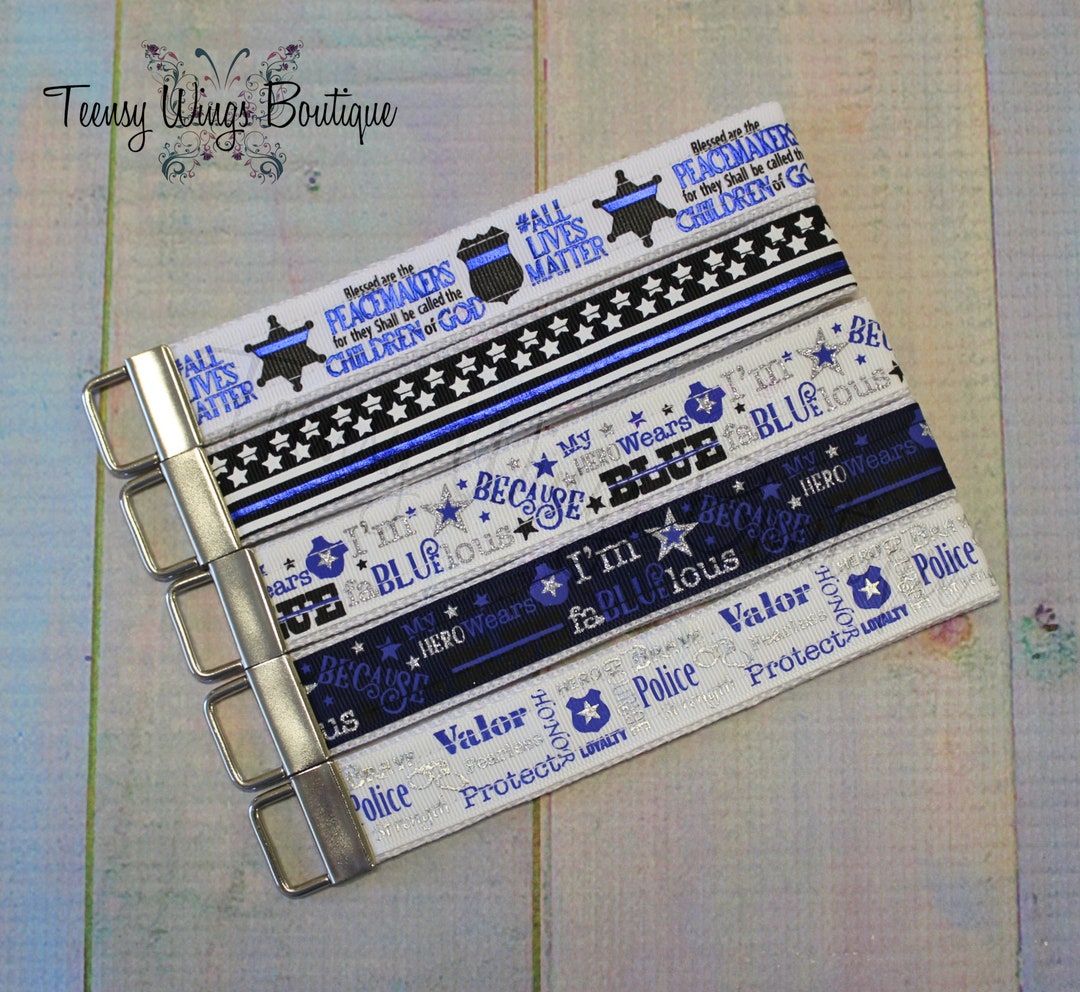 Thin Blue Line Keychains, Law Enforcement Keychain, LEO Keychain ...