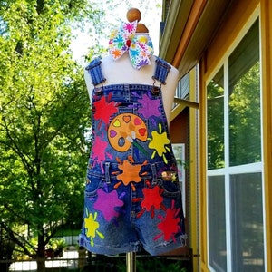 Paint Party Outfit, Tutu Overalls, Paint & Sip Party, Denim Tutu Jumper ...