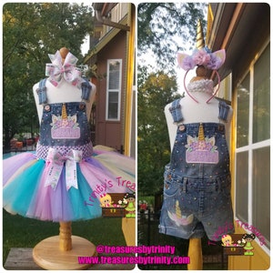 Tutu Overalls, Denim Tutu Jumper, Overall Tutu, Girls Birthday Outfit ...