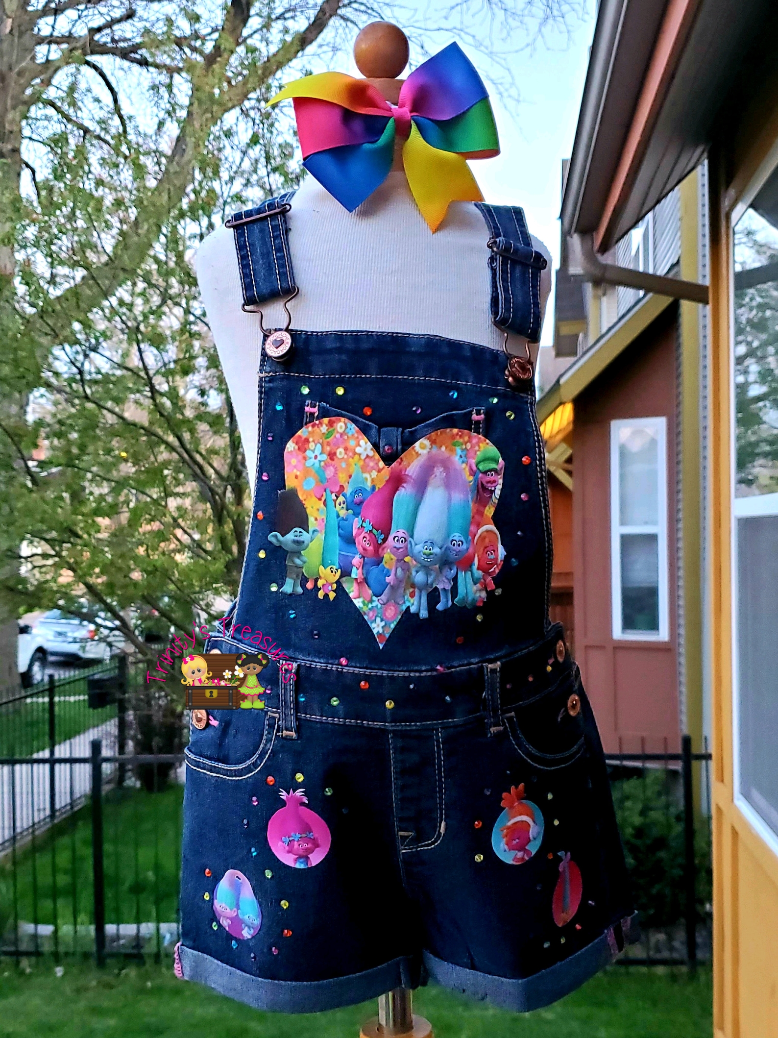 Denim Overalls Birthday Outfit Denim Jumper Custom Blue - Etsy