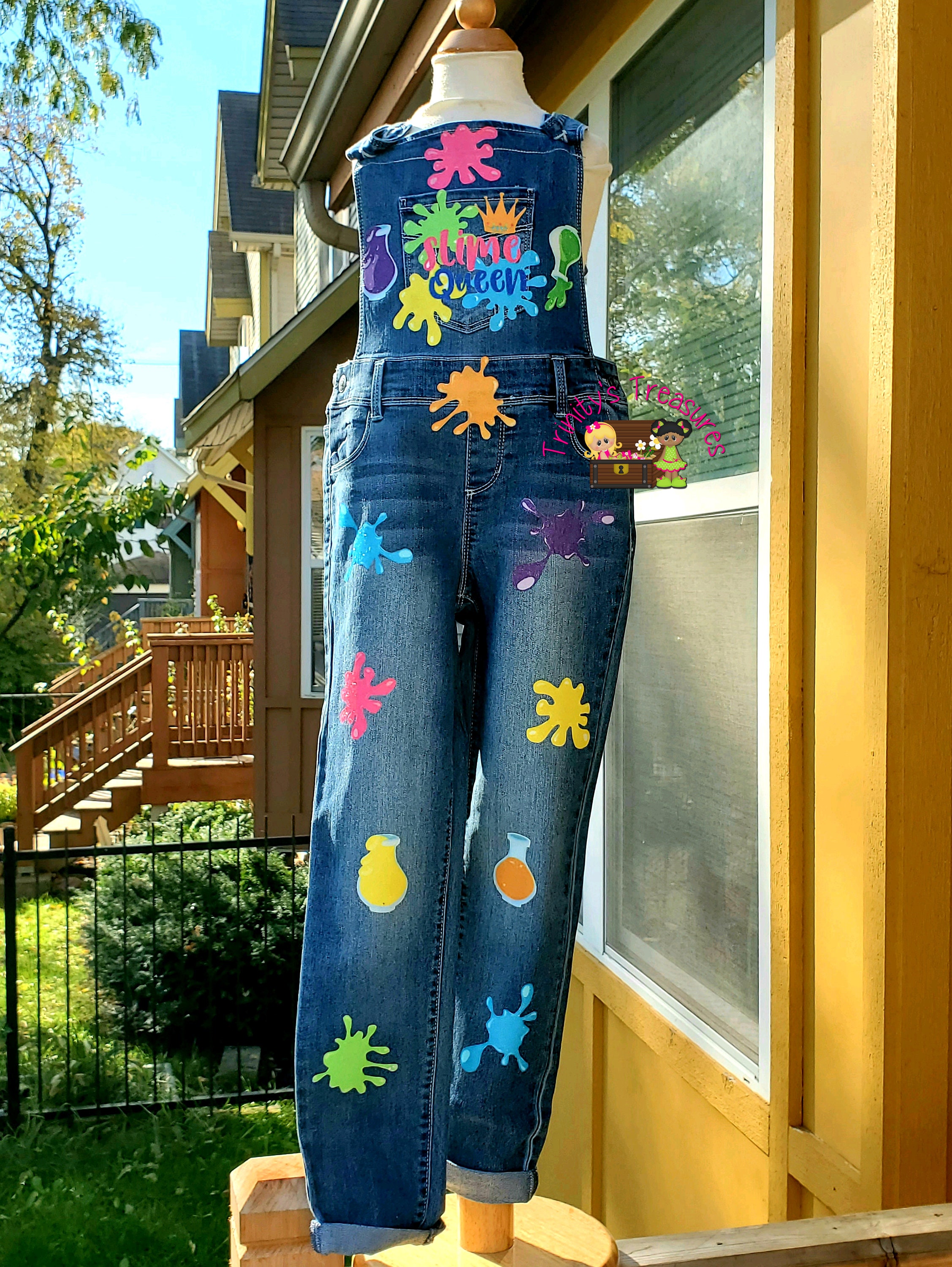 Denim Overalls Birthday Outfit Denim Jumper Custom Blue - Etsy