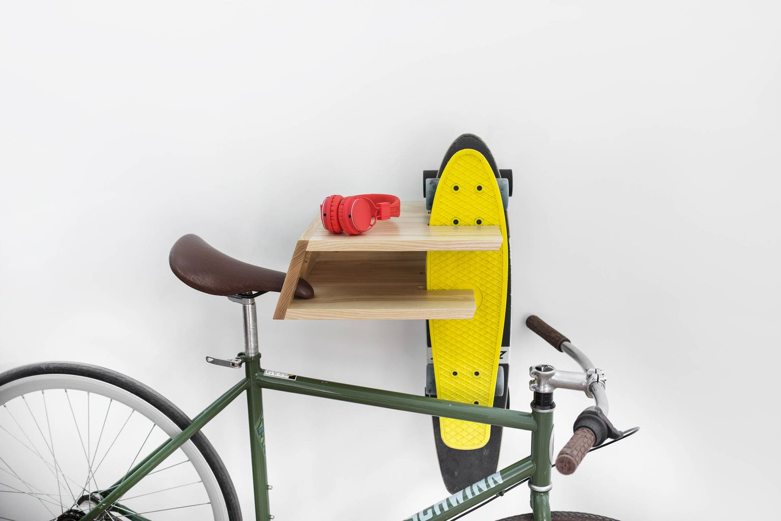 Wooden Bike and Boar Rack / Any Bike Storage Solution / Wooden | Etsy