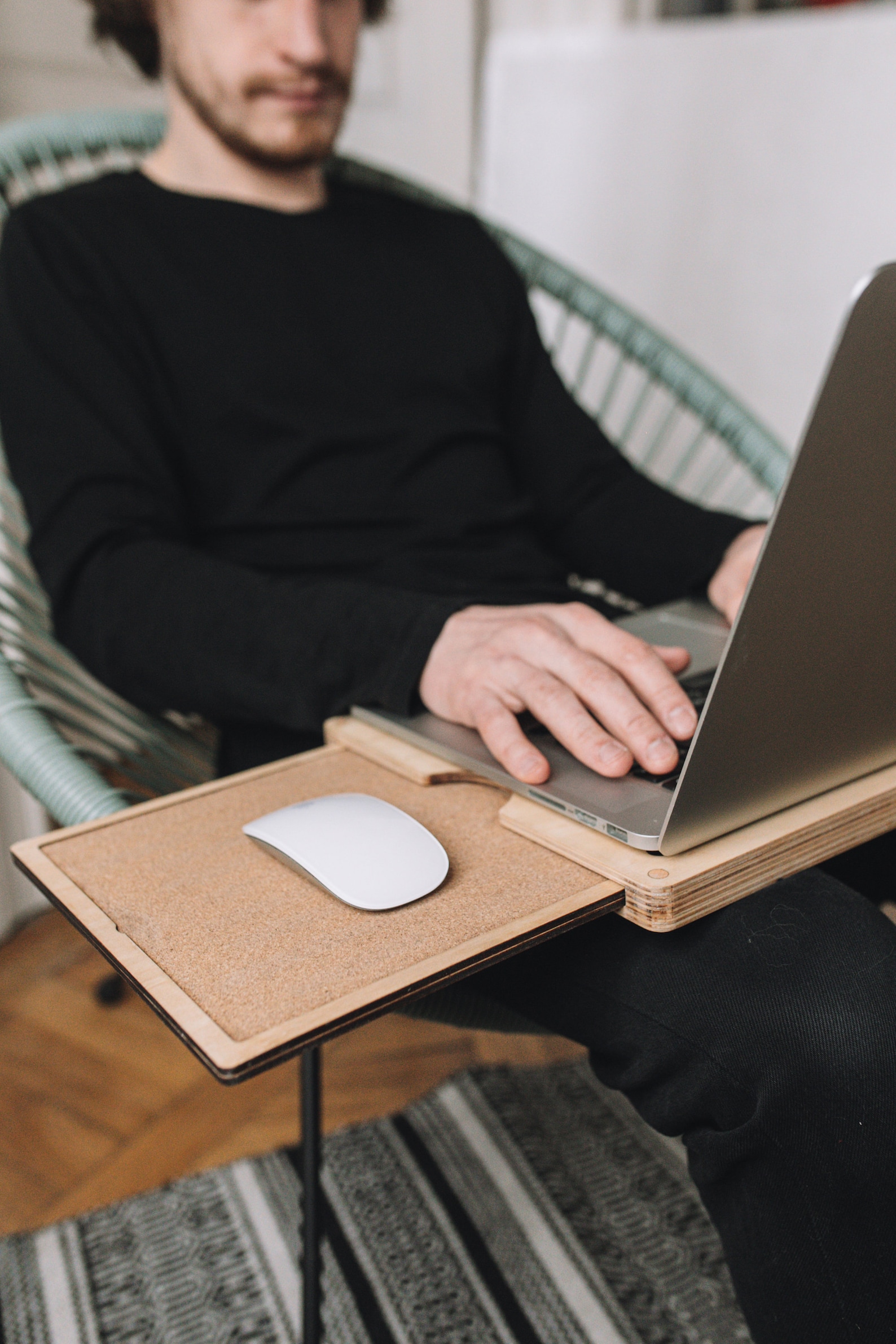 Mobile Wood Lap Desk / Wood Laptop Tray / Laptop Desk for Bed | Etsy