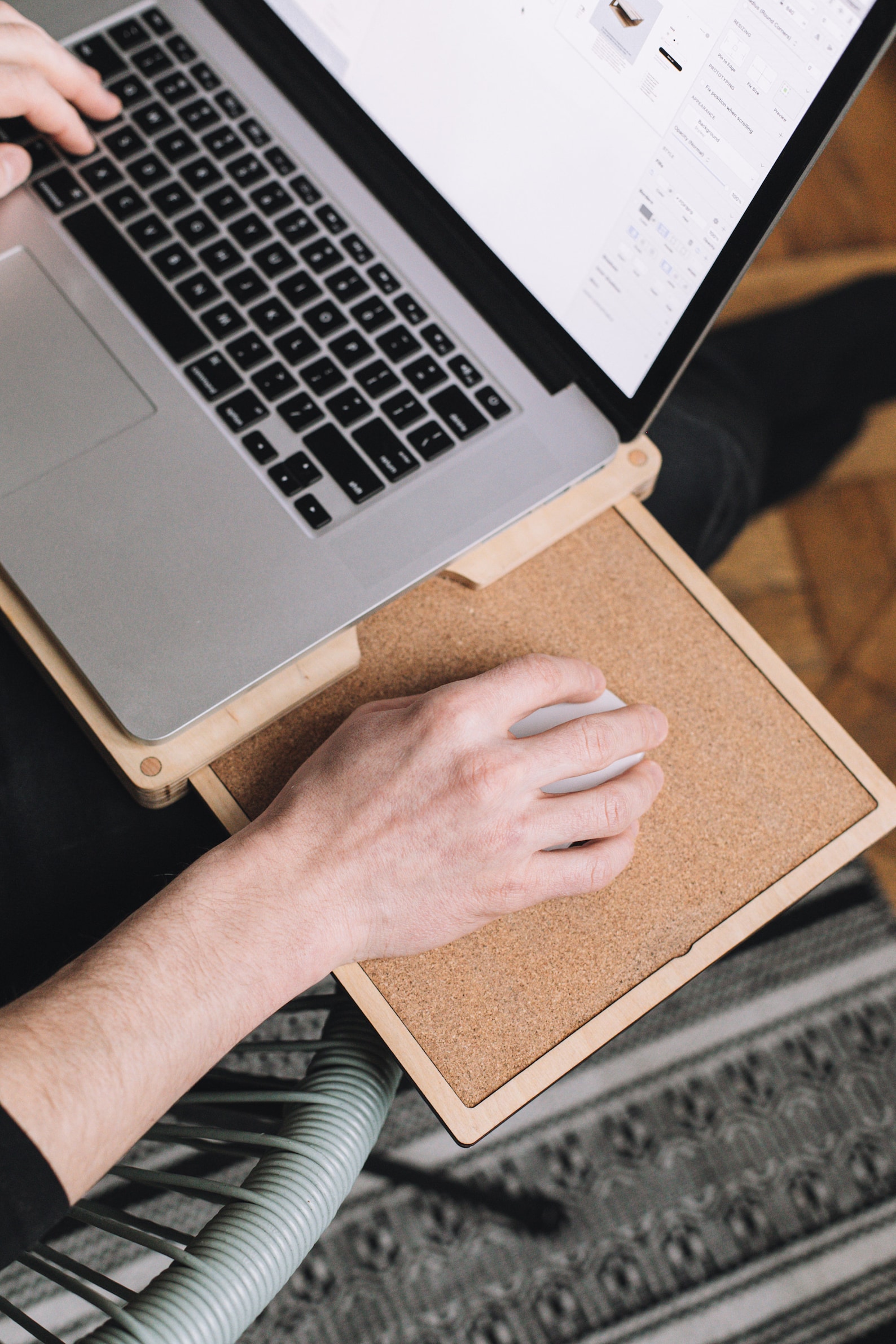 Mobile Wood Lap Desk / Wood Laptop Tray / Laptop Desk for Bed | Etsy