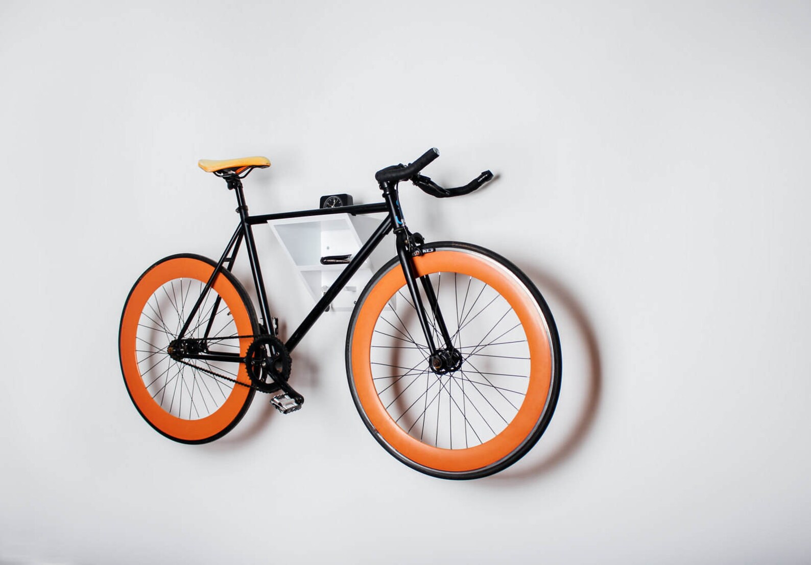 Wall Mounted Bike Rack/ Wooden Bicycle Shelf / White Bike - Etsy